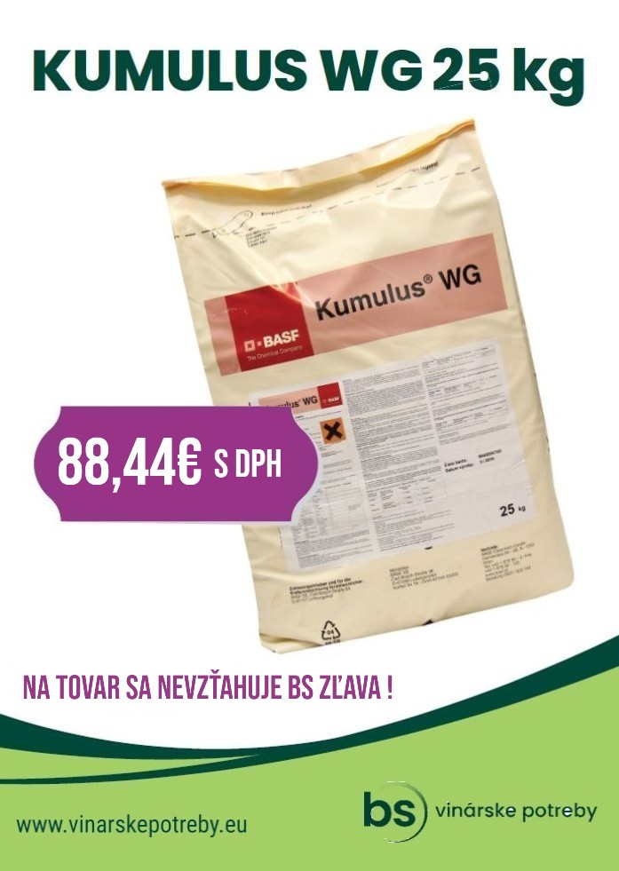 Kumulus WG 25 kg za skvelú cenu ! | BS vinárske potreby